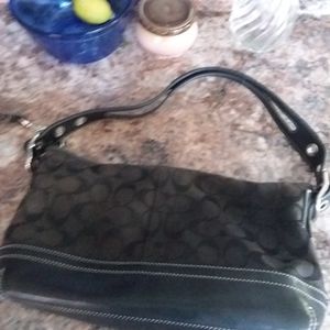 Coach | Bags | Coach Signature Canvasleather Shoulder Bag 9363 | Poshmark